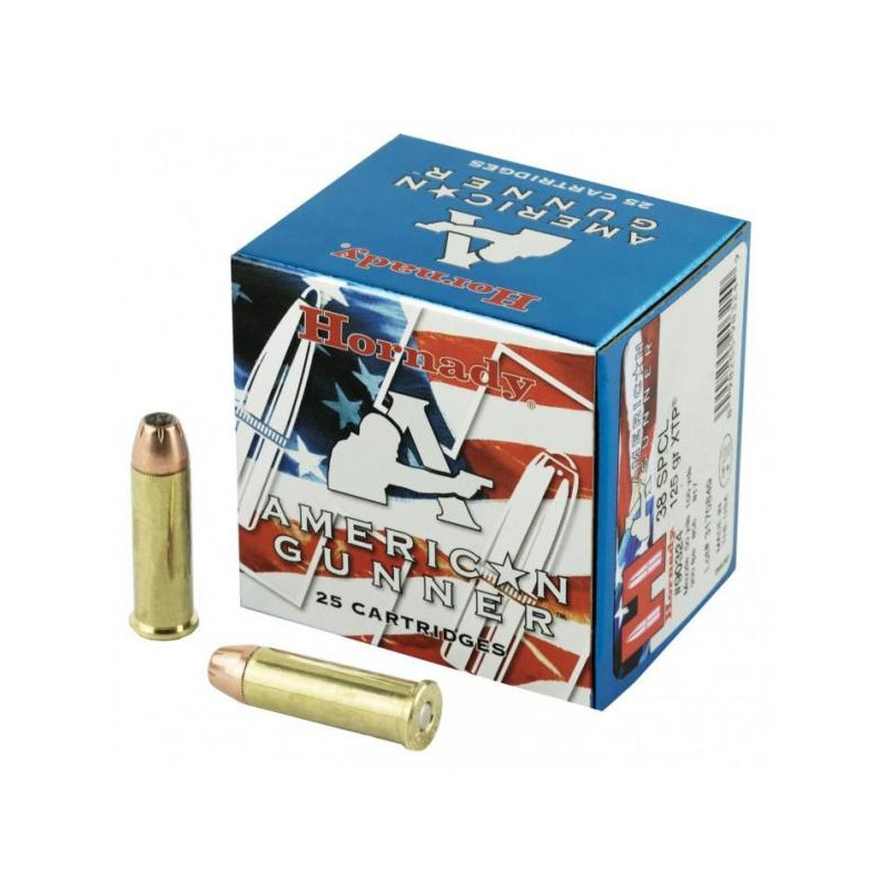 Munitions Hornady 38 SP 125gr XTP - LES 75